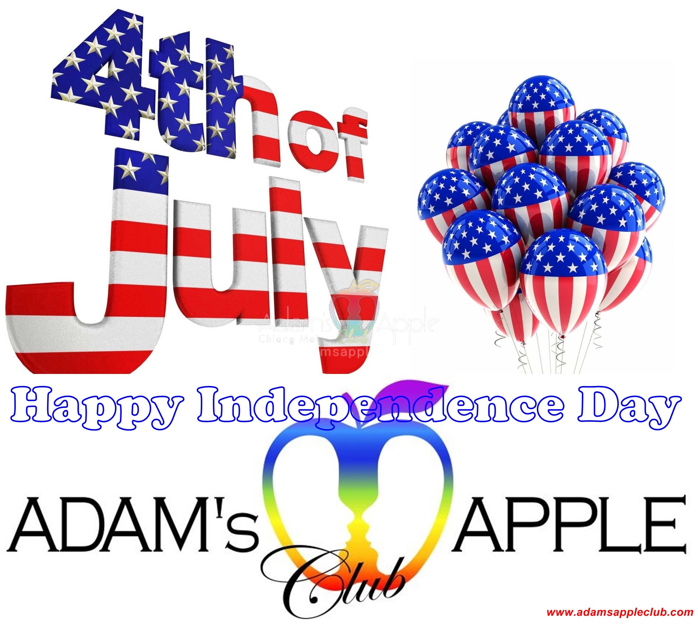 Happy 4th July Independence Day Adam's Apple Gay Club