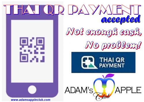 Thai QR code payment accepted Adam's Apple Club Chiang Mai