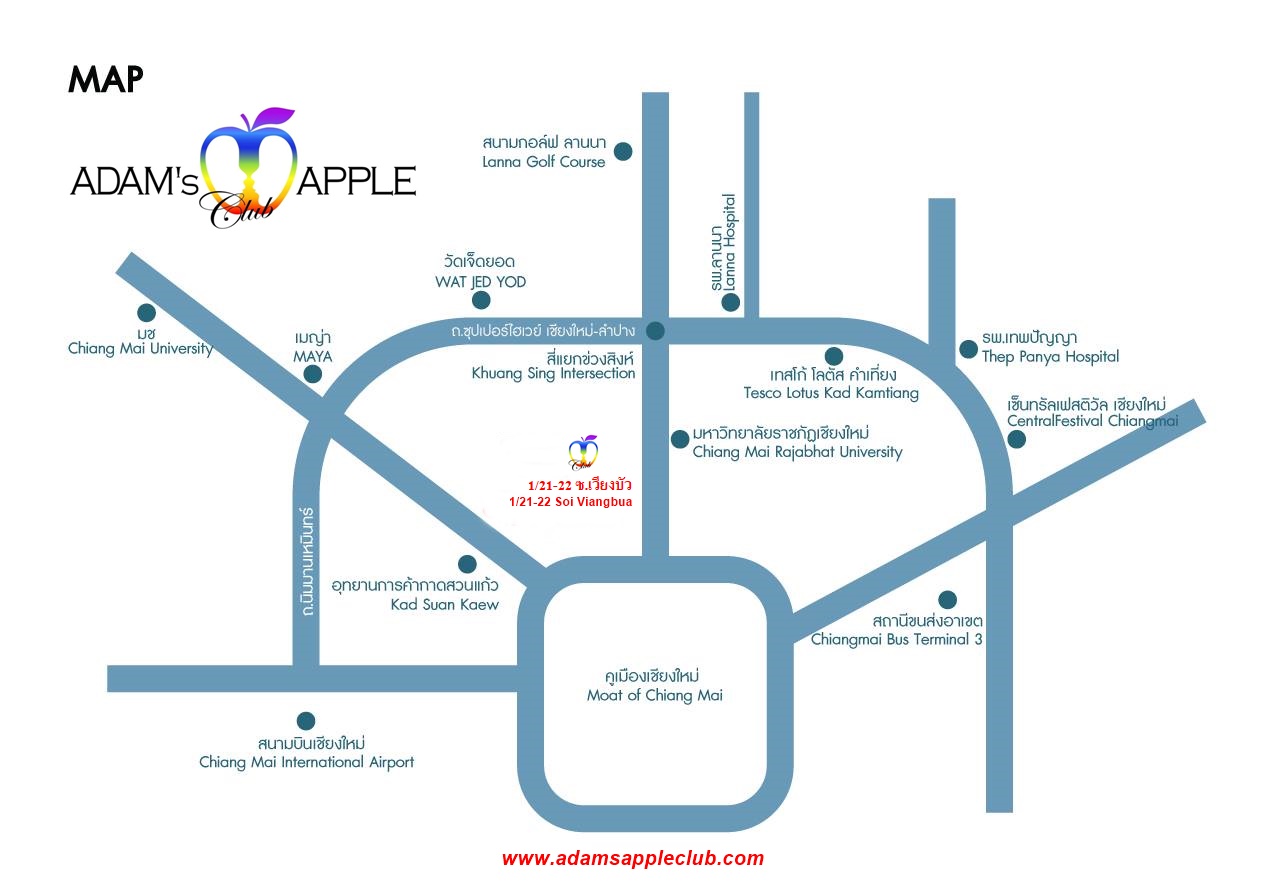 How to go to Adams Apple Club Chiang Mai LGBT venue